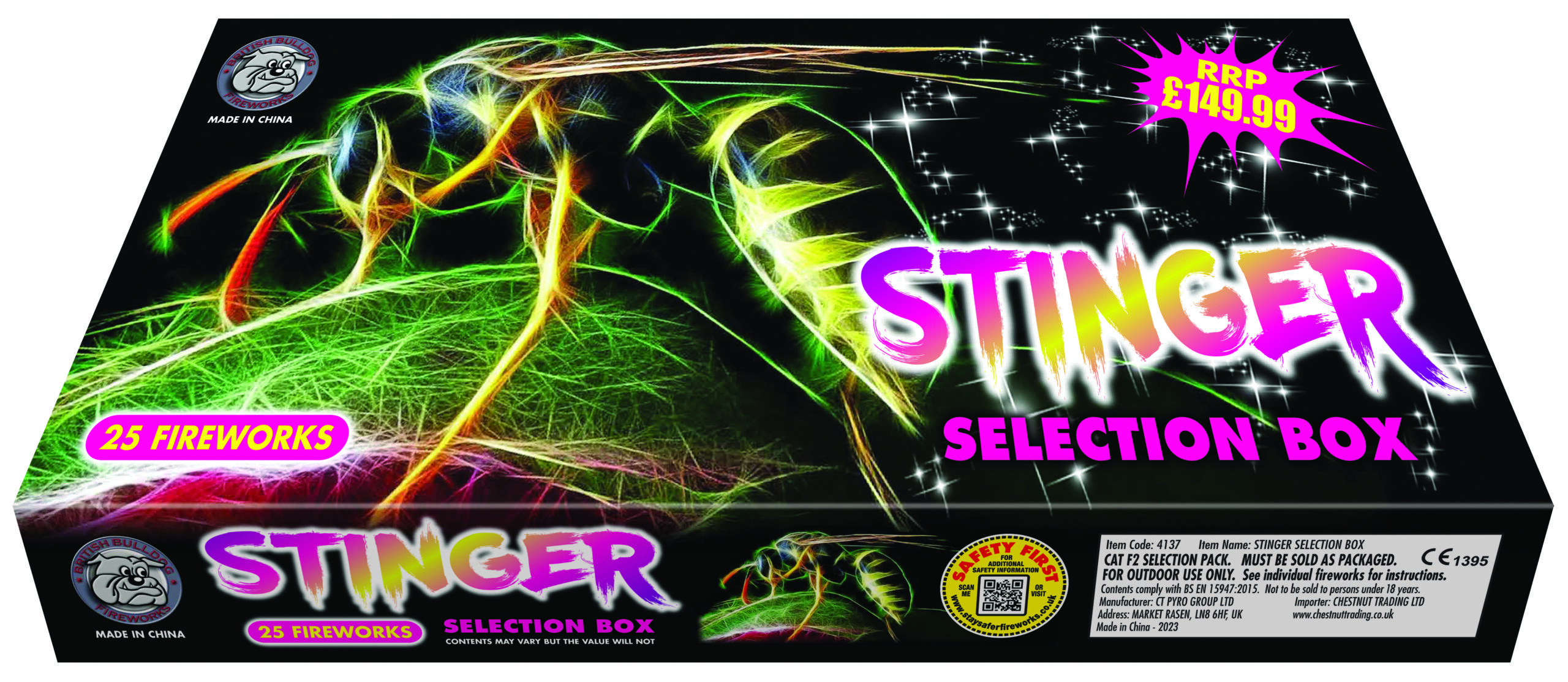 Stinger Selection Box - British Bulldog - Chestnut Trading